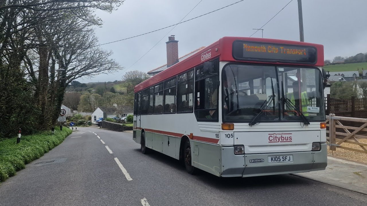 Preserved Dennis Dart Plaxton Pointer K106 SFJ (105) on 16 to St Ives ...