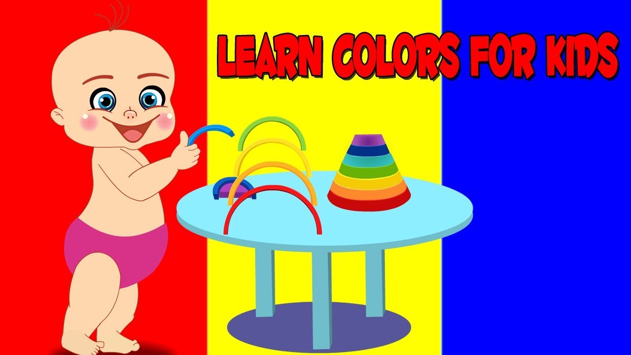Little Baby Fun Learning Colors For Children With Rainbow Stacker Toy ...