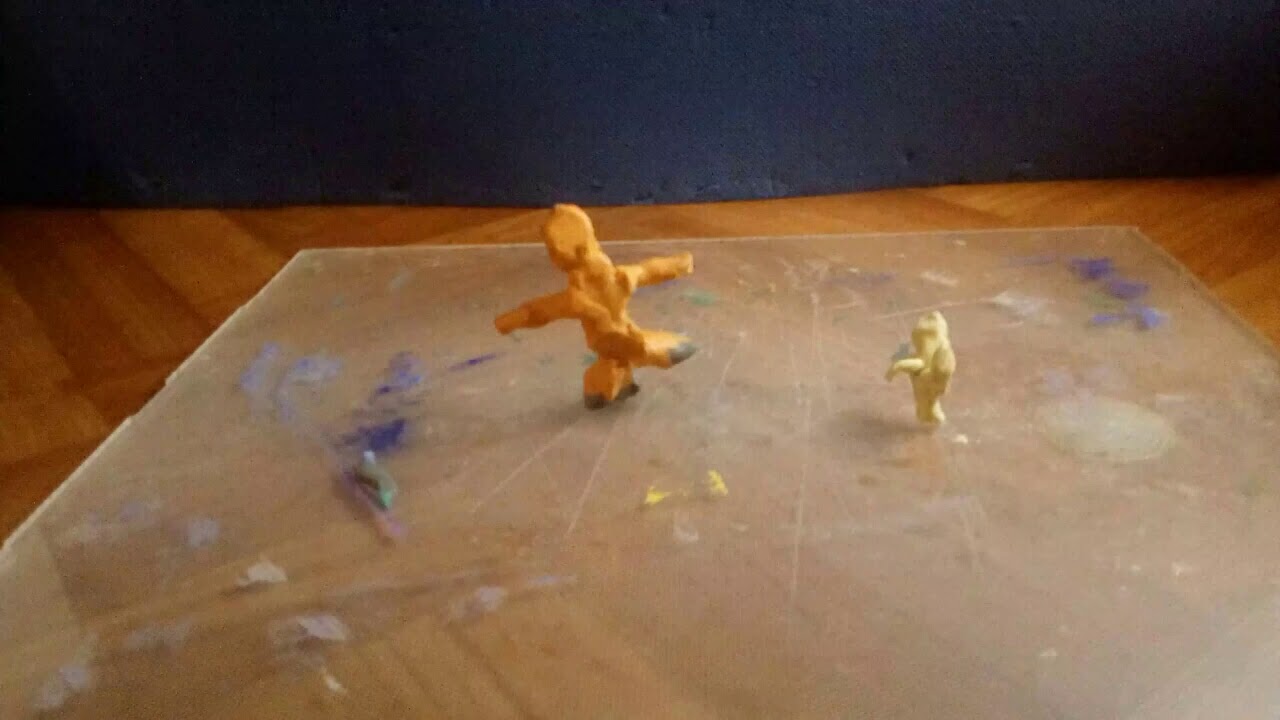 Plasticine dancing. Improvisation. They're dancing funny dances made of ...