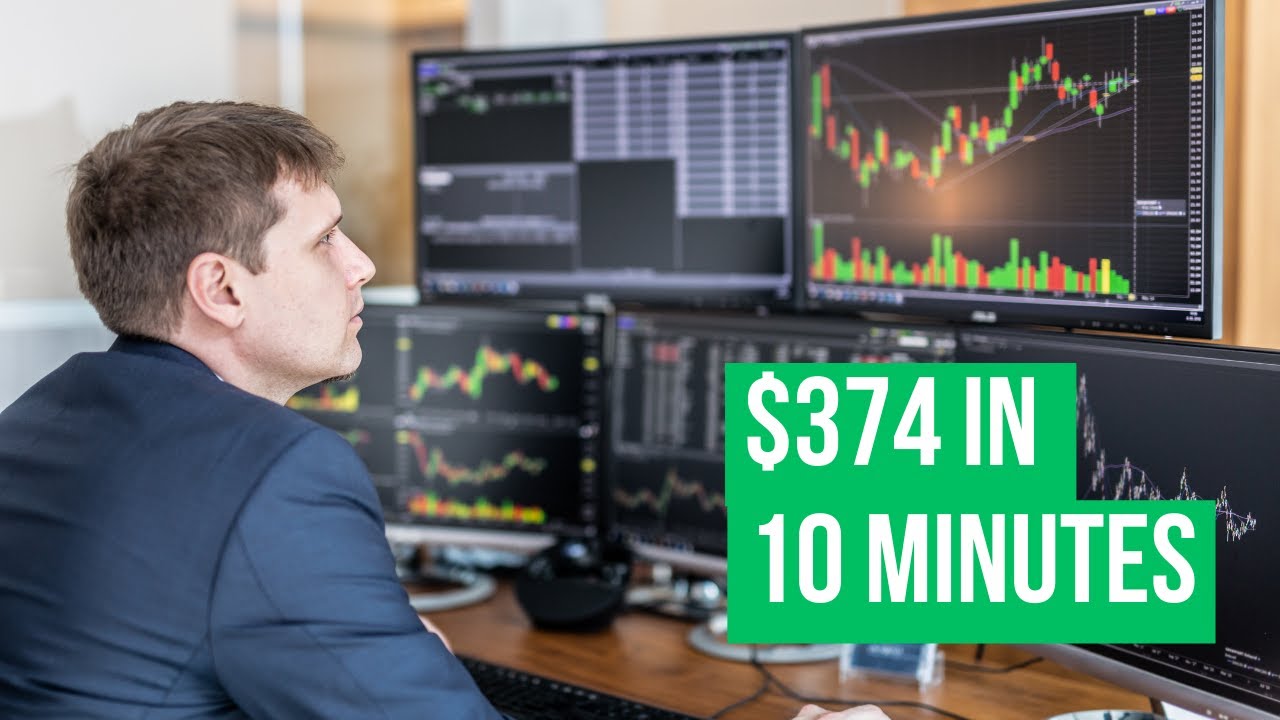 [LIVE] Day Trading | How I Made $374.20 in 10 Minutes (from start to ...