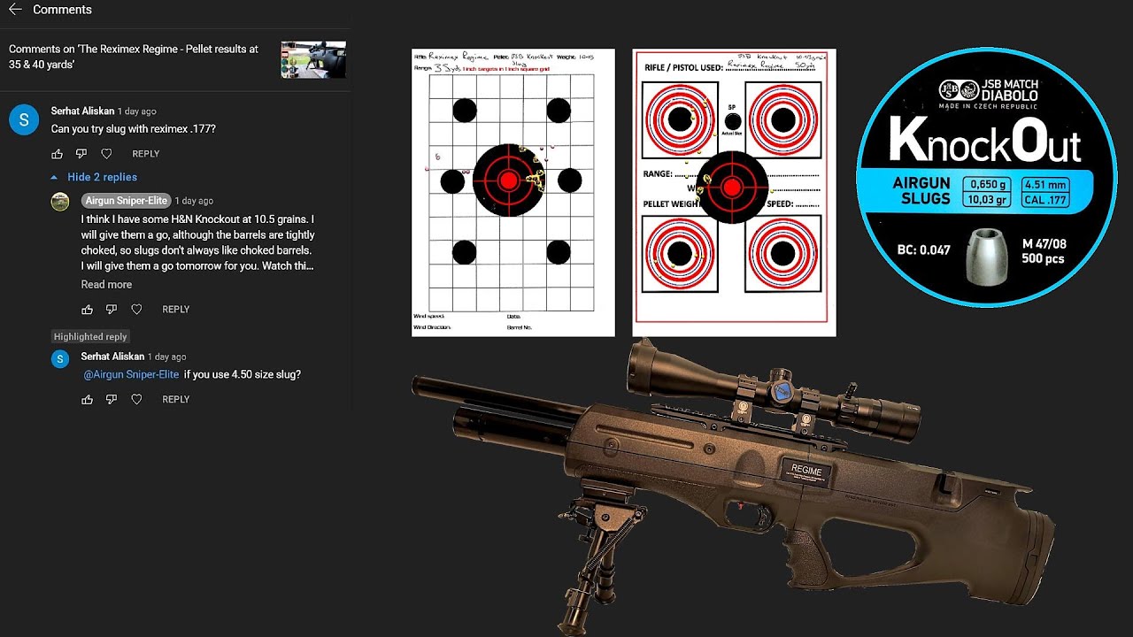 Slug Test Request - H&N Knockout 10.03 grain slugs through the Reximex ...