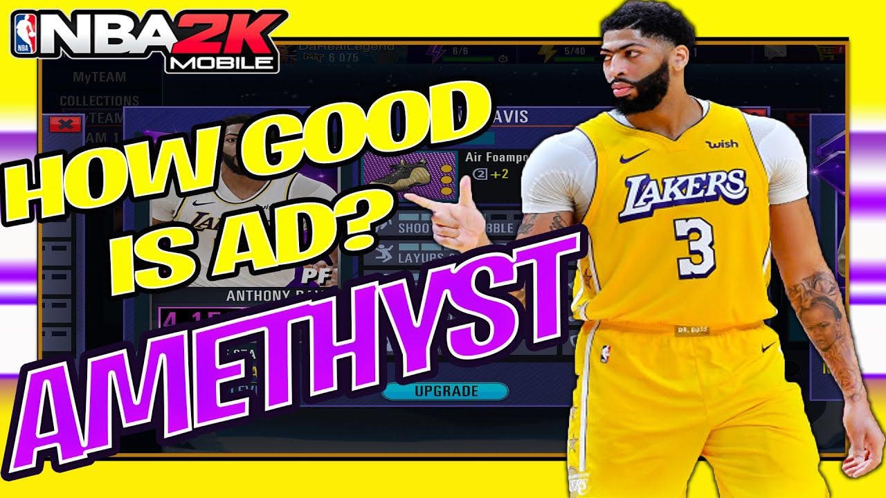 How Good Is Anthony Davis In NBA 2K Mobile ? Build & Gameplay - YouTube