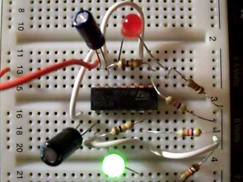 Flashing LED dual timing circuit - YouTube