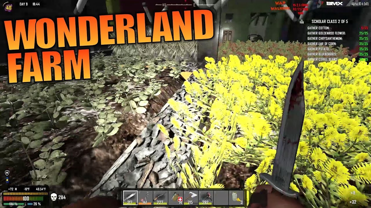 WONDERLAND FARM! | WotW MOD 7 Days to Die | Let's Play Gameplay Alpha ...