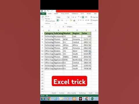 Shortcut to select visible cells #excelshort #exceltips #exceltricks #exceltutorial #excel # ...