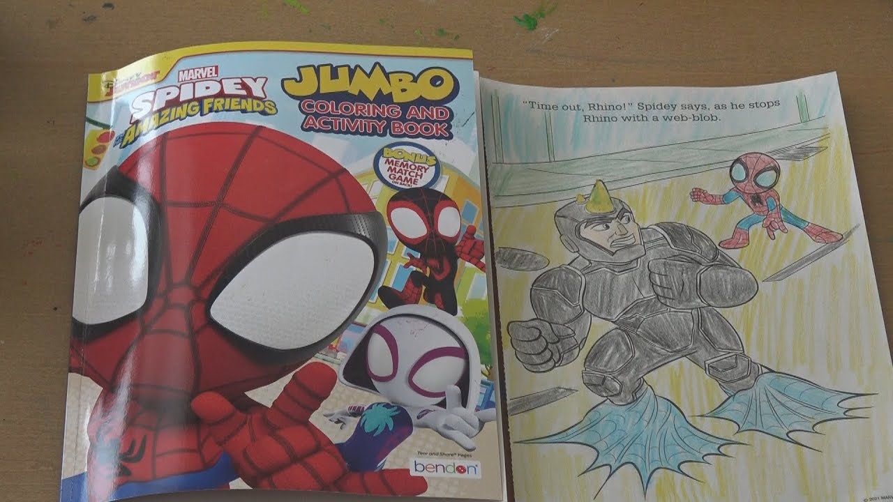 Jenny color SPEED Spidey and his amazing friends coloring - YouTube