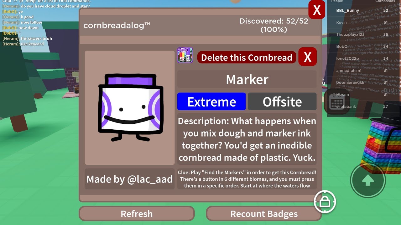 how to get marker cornbread - YouTube