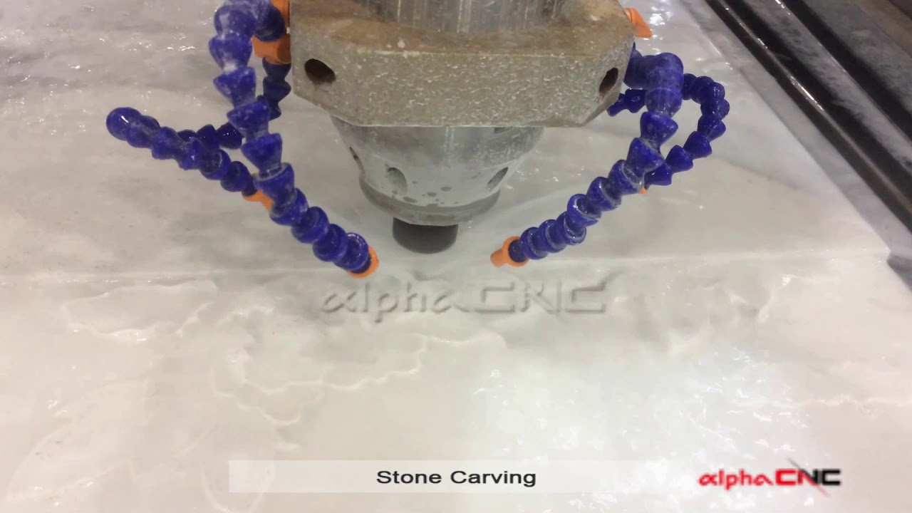 The collection of Alpha ASC 1325 MTC cnc stone machine's function - YouTube