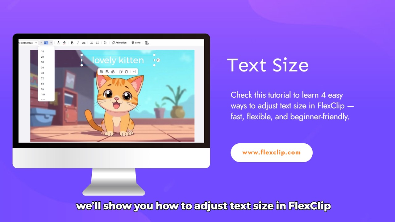 How to Adjust Text Size in FlexClip - YouTube