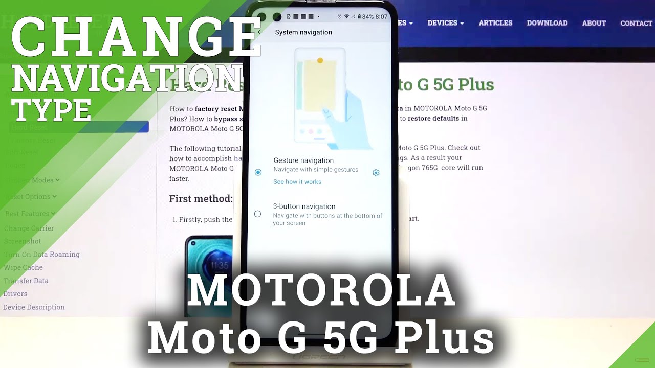 How to Enable/Disable Gesture Navigation in Motorola Moto G 5G Plus ...