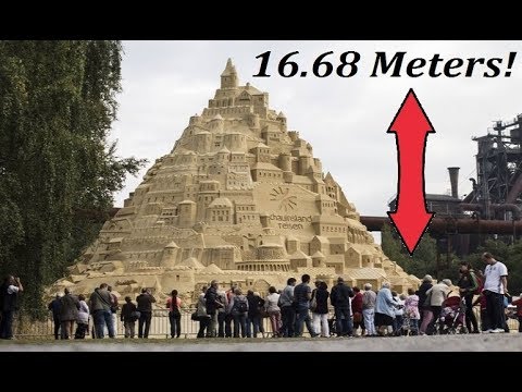 THE WORLD'S LARGEST SAND CASTLE was just built in Germany - RECORD MADE ...