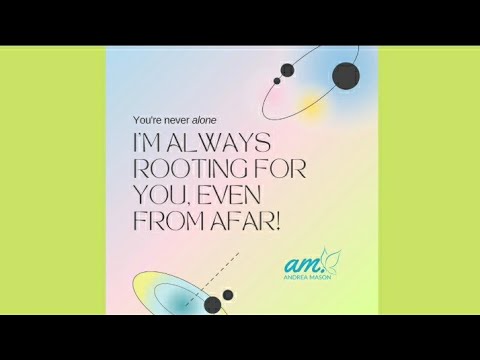 You're Never Alone...I'm Always Rooting For You. Even From Afar! - YouTube