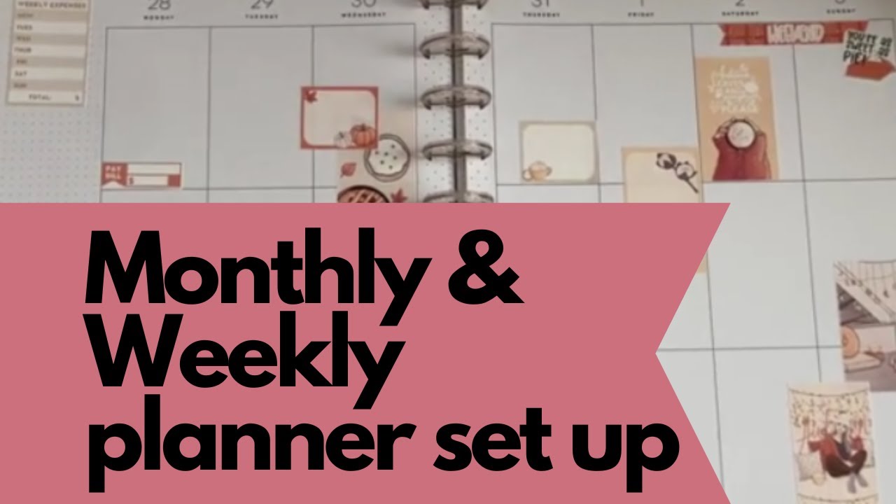 Monthly and weekly planner set up - Big Happy Planner - YouTube