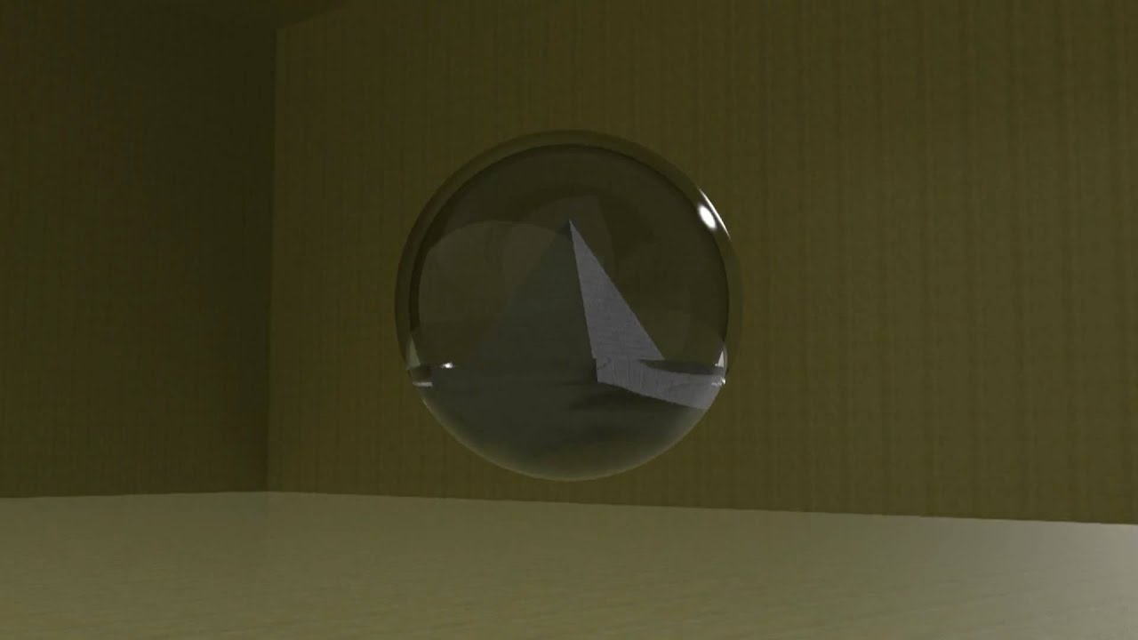 Rotating pyramid in glass ball - YouTube