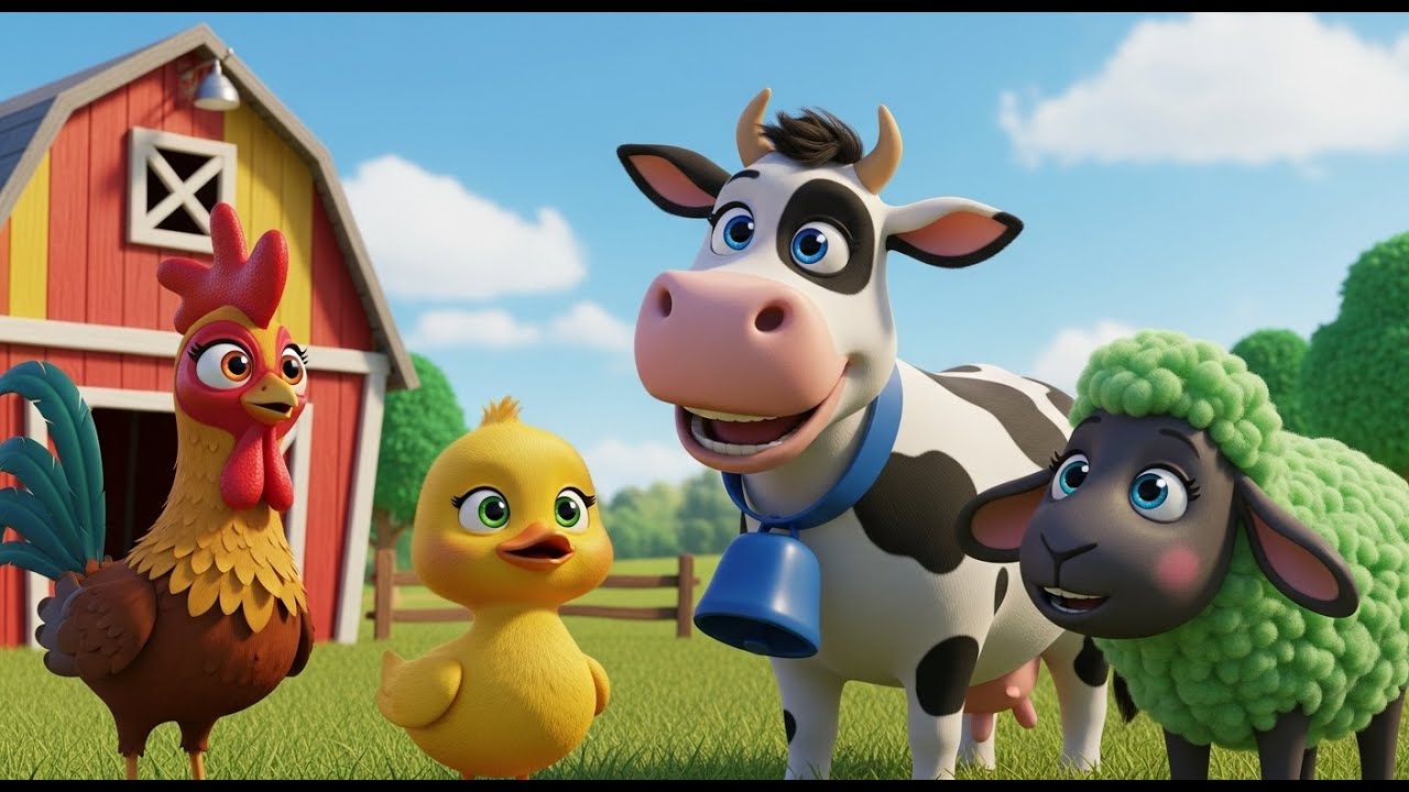 Learn Colors with Busy Farm Animals 🐄🌈 | Fun Colors Song for Kids ...