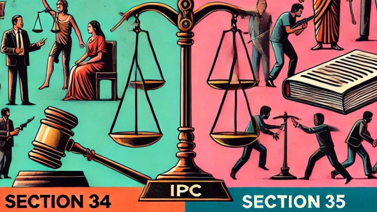 धारा 34 और धारा 35 मे अंतर भारतीय दंड संहिता, Difference between ...