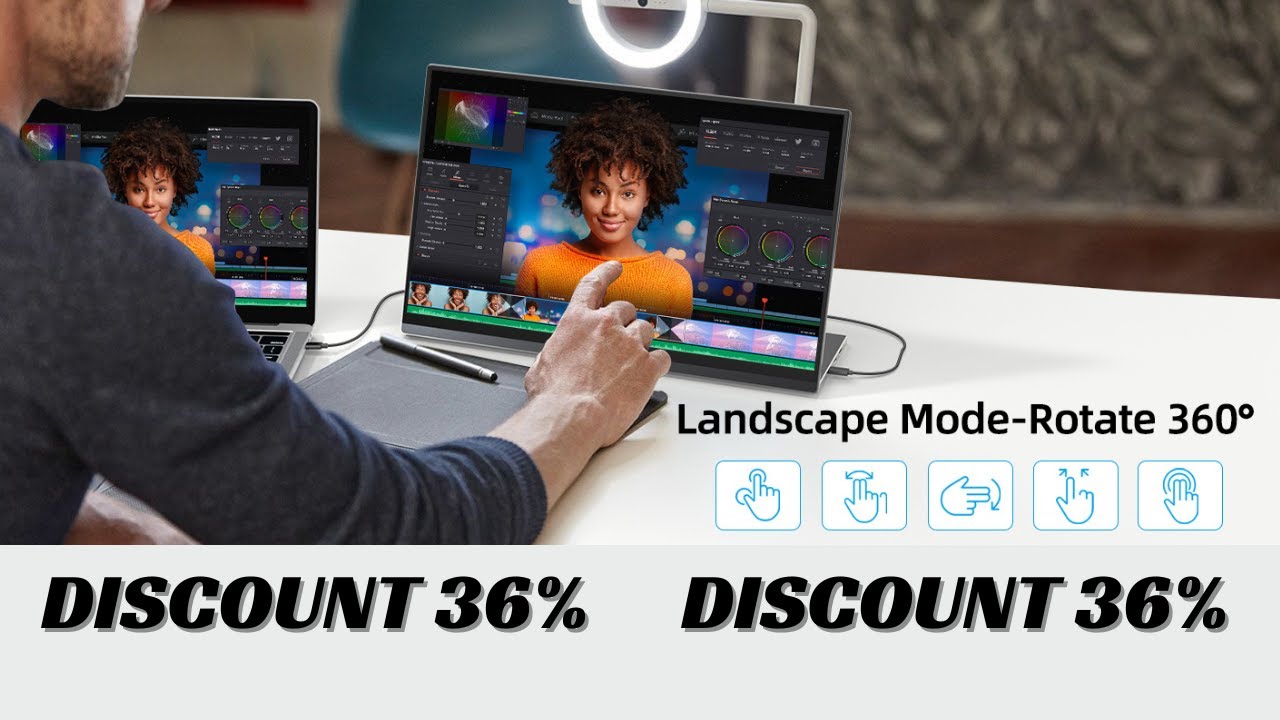 UPERFECT Unify S 4K Portable Monitor 15.6 Inch Touchscreen Gravity ...