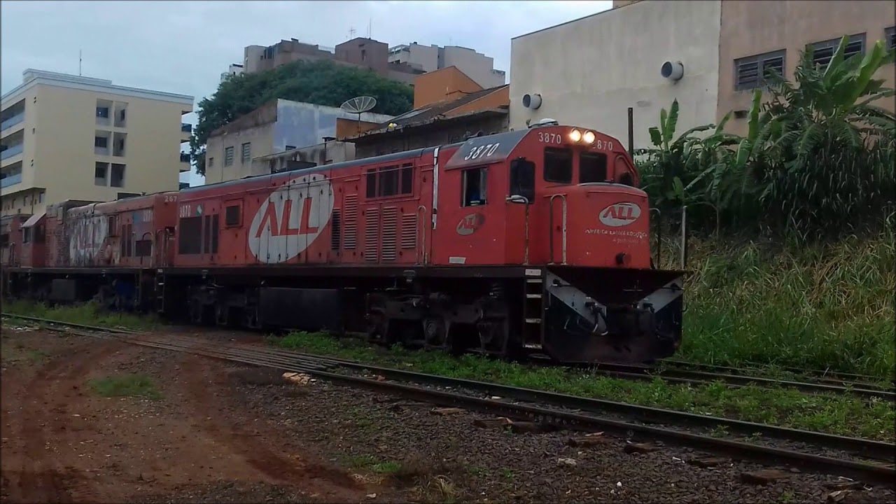 GE U20C 3870, U20C-1 2671 e G12 3669 chegando em Cornélio Procópio/PR ...