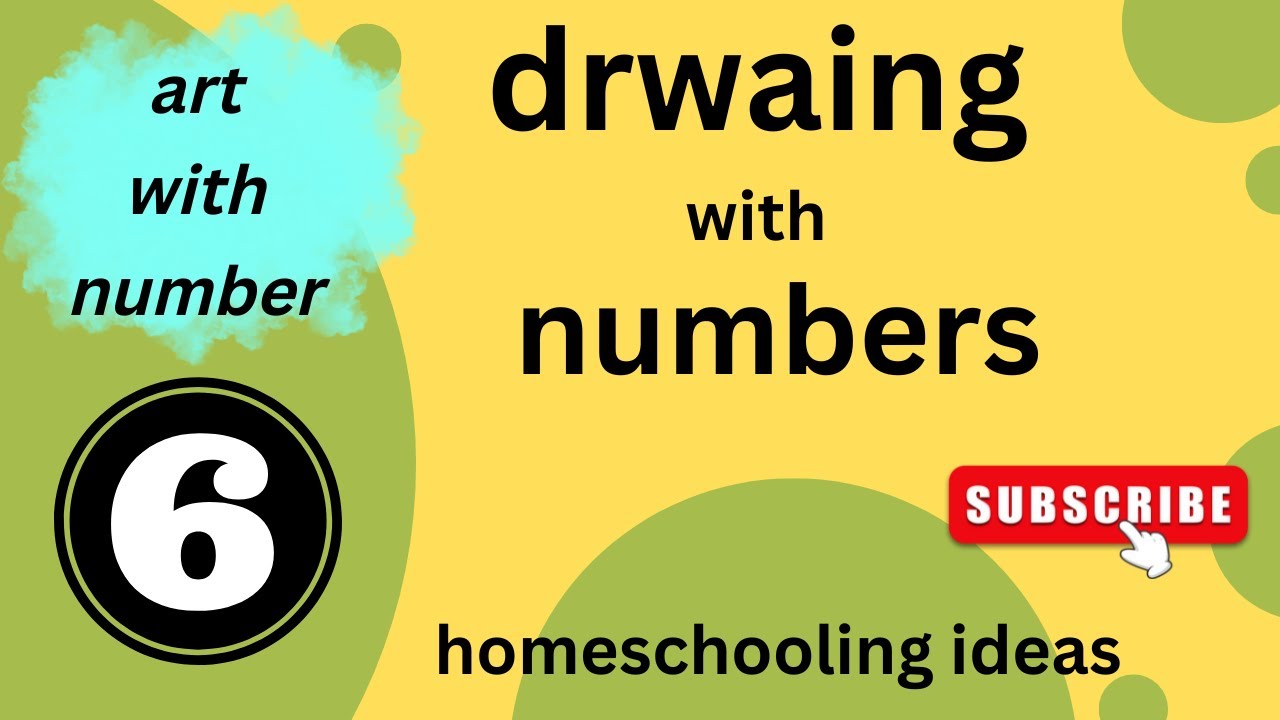 drawing with numbers || drawing with number 6 || art with number 6 ...