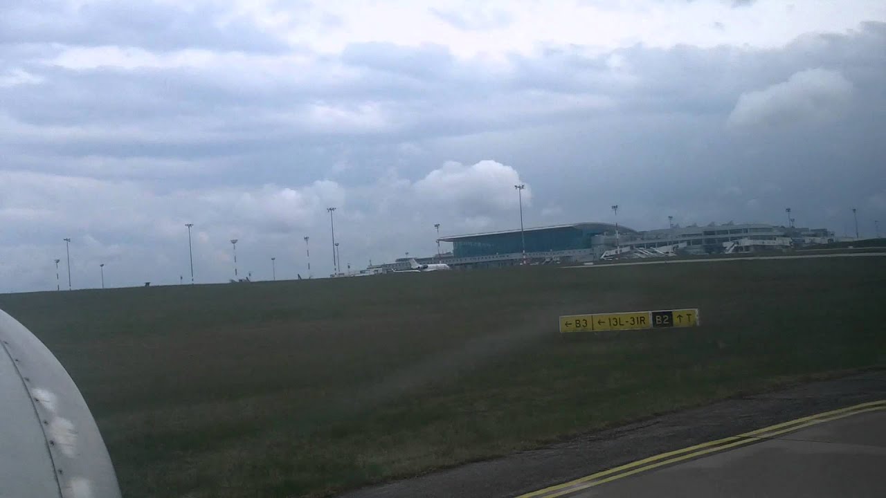 Descent, Approach, Landing and Taxi to parking at BUD (Budapest) on an ...