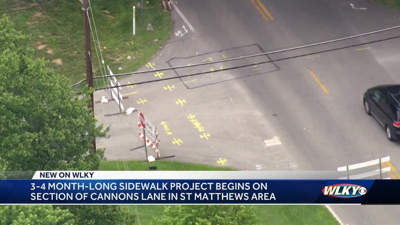 3-4 month-long sidewalk project begins on section of Cannons Lane in St ...