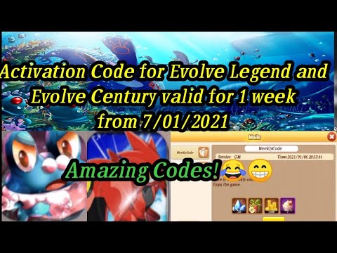Activation Code for Evolve Legend and Evolve Century valid for 1 week from 6 January, 2021 - YouTube