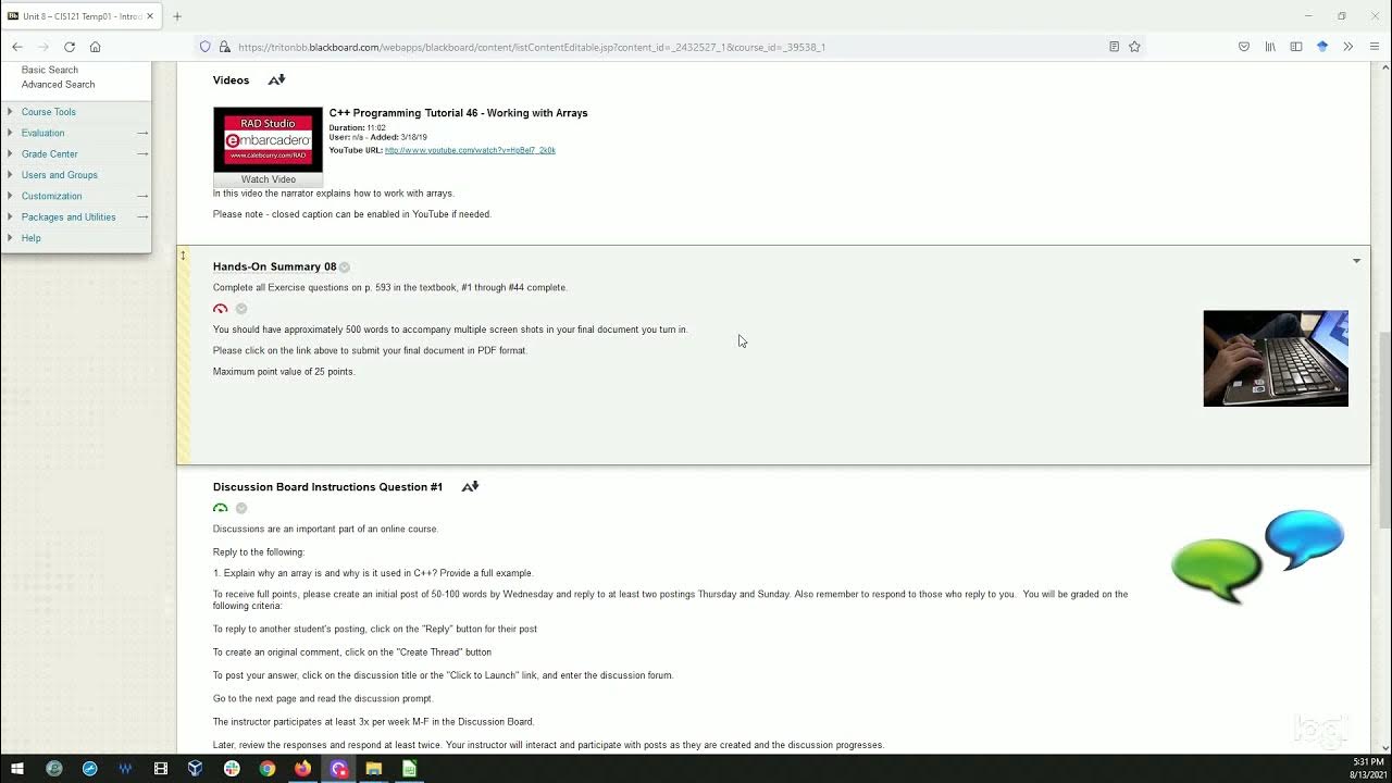 CIS 121 Unit 8 Intro Video - YouTube