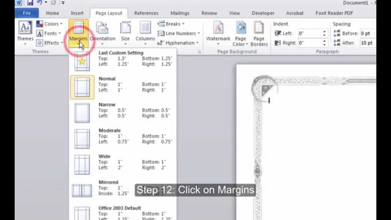 Setting A Header Image In MS Word 2010 - YouTube