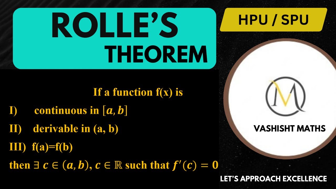 Rolle's theorem differential calculus #rollestheorem #bscmaths # ...
