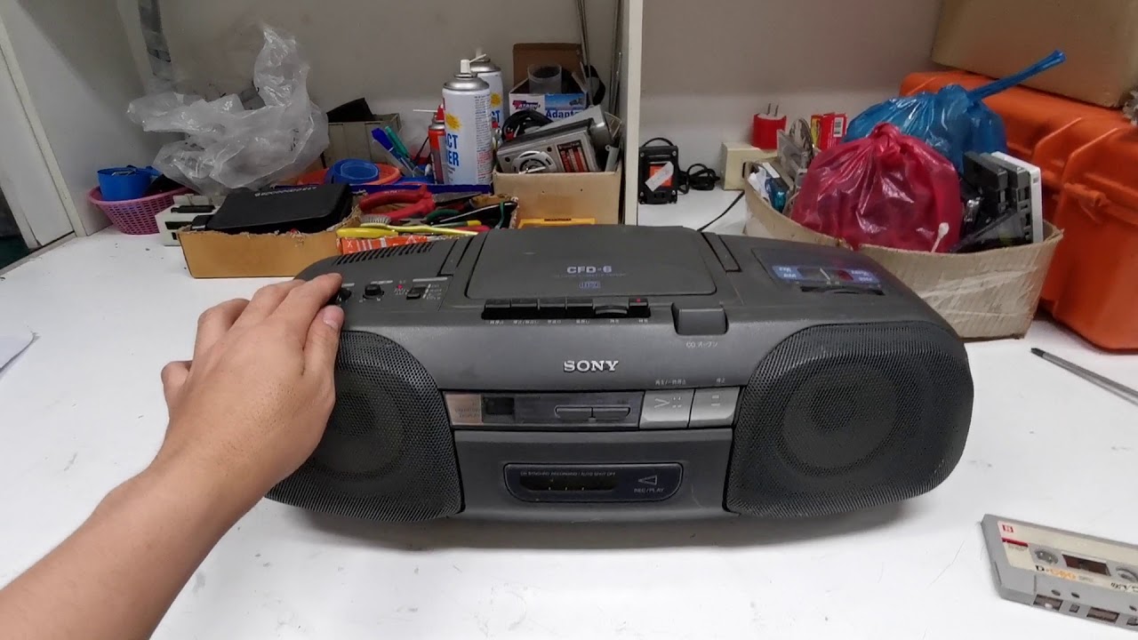 SONY CFD-8 [220V] เครื่องเล่นเทป+CD+วิทยุ - YouTube