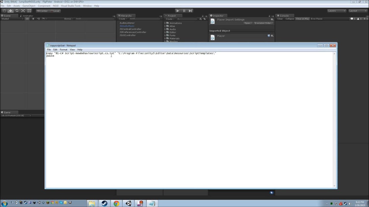 Unity 5 Source Code Templates - YouTube