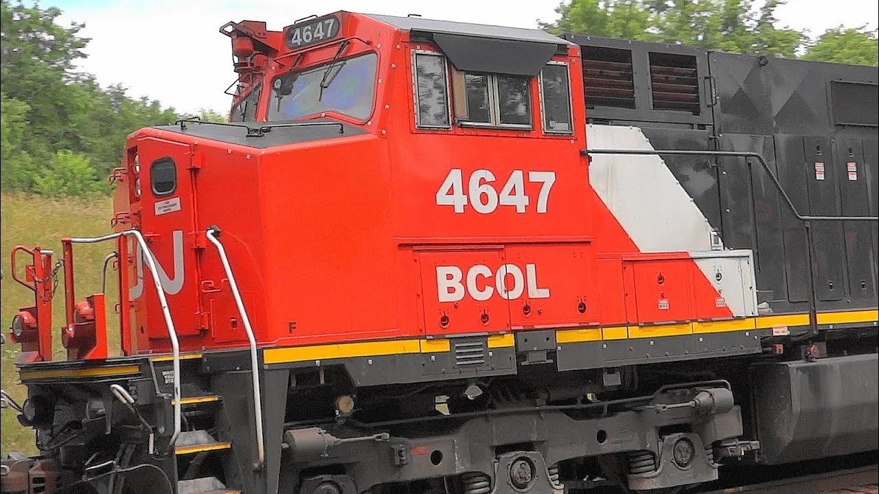 BC Rail Locomotive in New Canadian National Livery - YouTube