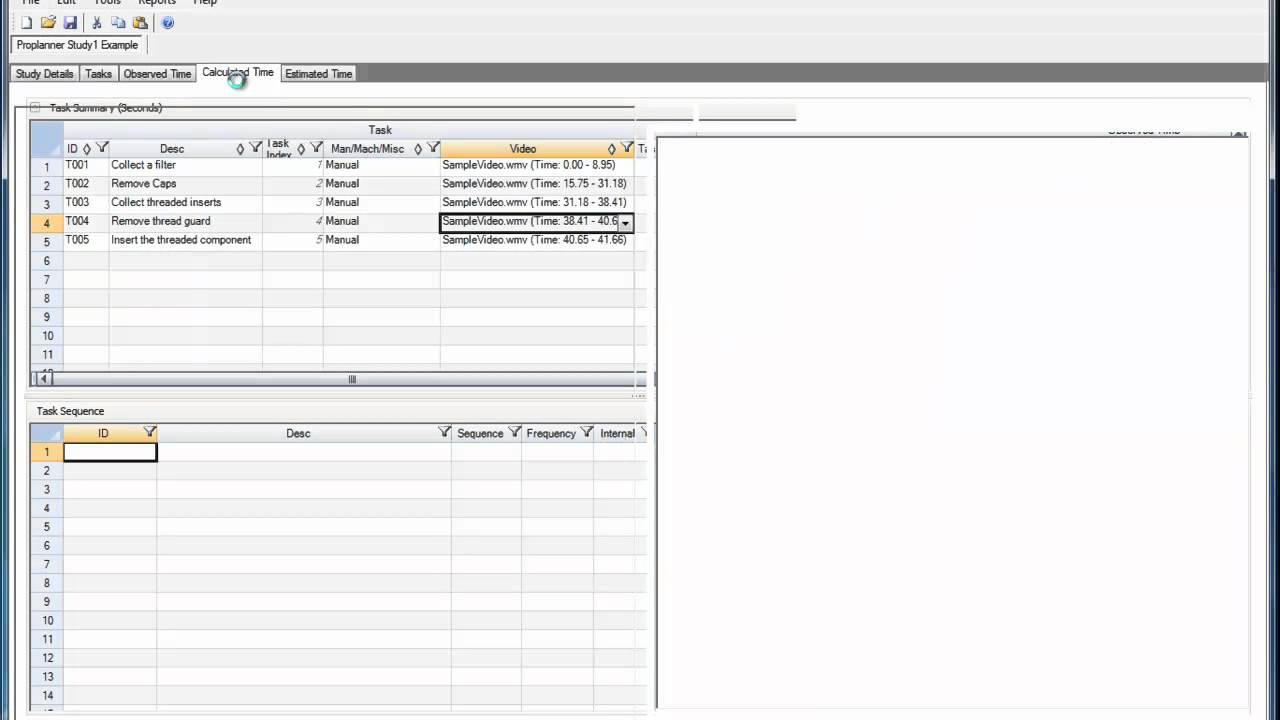 Proplanner ProTime Estimation - Creating and Editing a Calculated Time ...