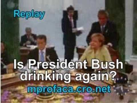 Is President Bush drinking again? (2) - YouTube