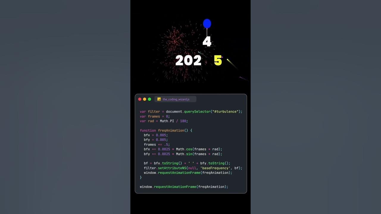 Happy New Year 2025 Code of JavaScript #shortsvideo #javascript #coding - YouTube