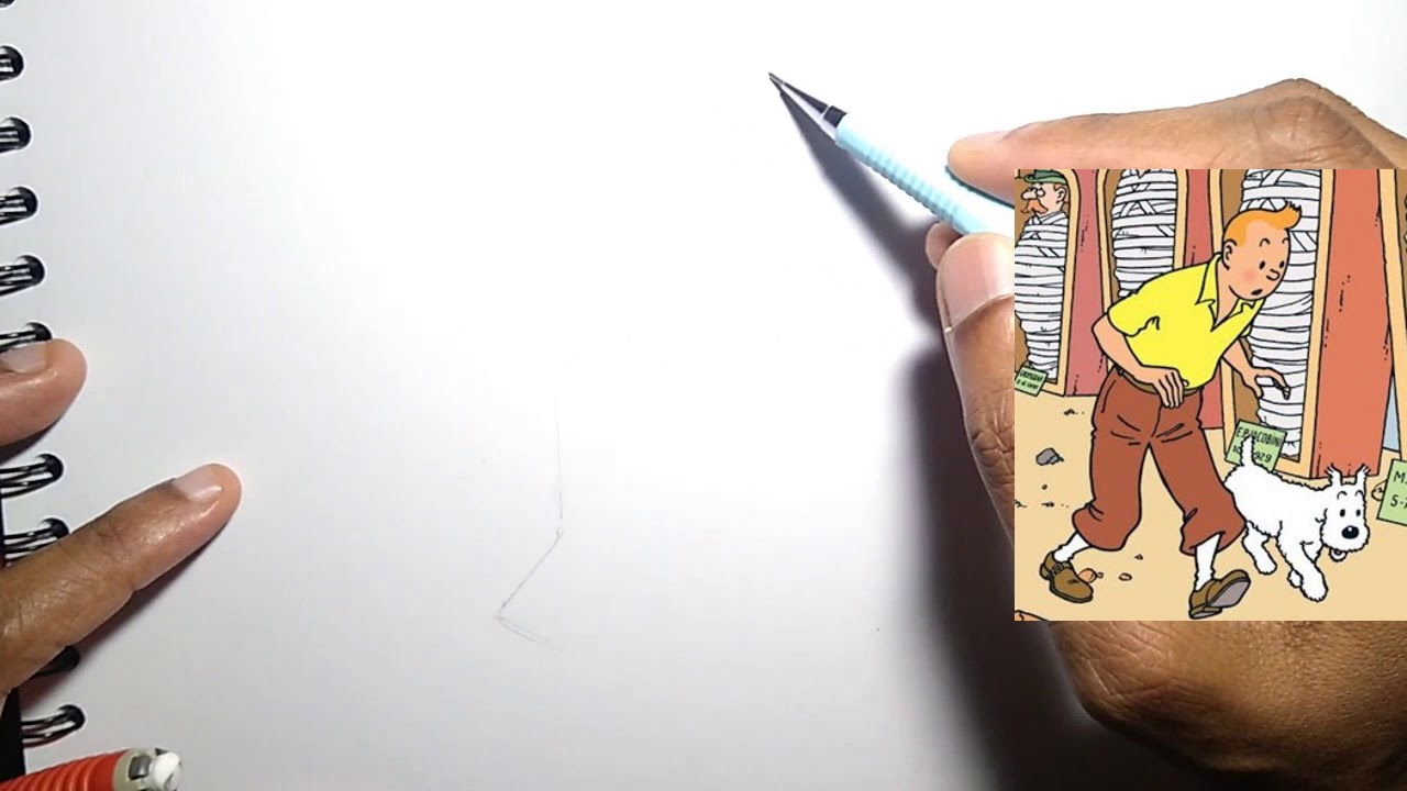 How to draw Tintin and Snowy - YouTube