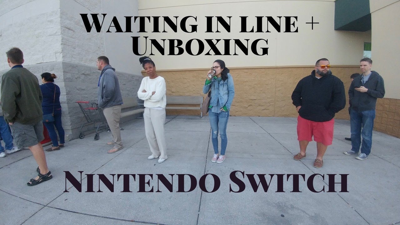 Waiting in line/Unboxing Nintendo Switch + Florida Beach Vibes - YouTube
