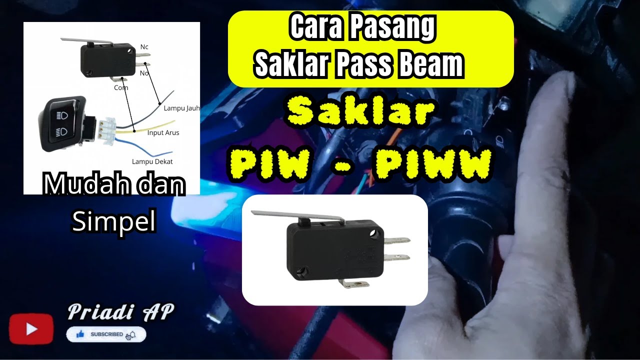 Saklar piw piw !!! Cara Pasang Saklar Lampu Dim Pass Beam Termudah - YouTube