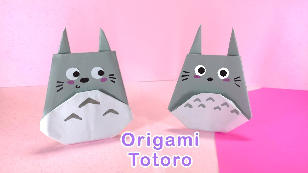 Origami paper Totoro/easy step-by-step instructions by bushrazorigami ...