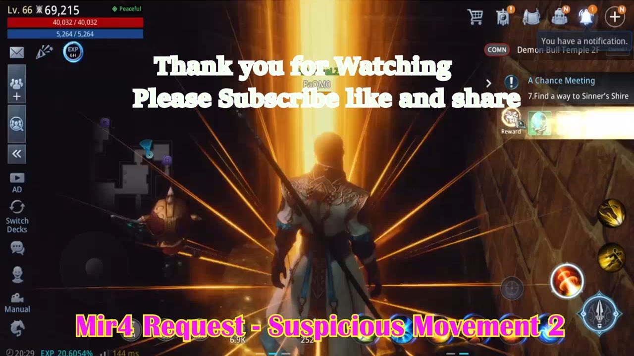 Mir4 Request Suspicious Movement 2 - YouTube