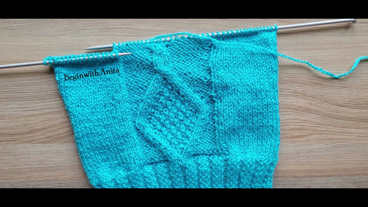 Diamond/Cable knitting pattern || single colour knittng design || हिंदी ...