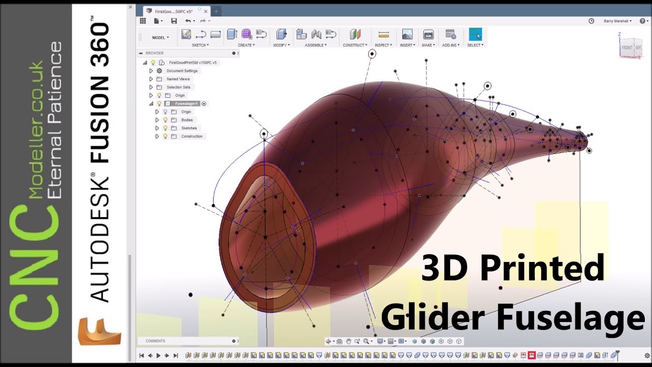 A new approach for how to design a 3D Printed Glider Fuselage - YouTube