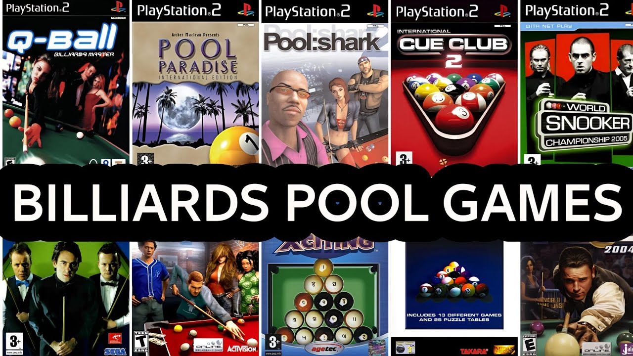 TOP 13 BEST BILLIARDS POOL GAMES FOR PS2[PLAYSTATION 2] - YouTube
