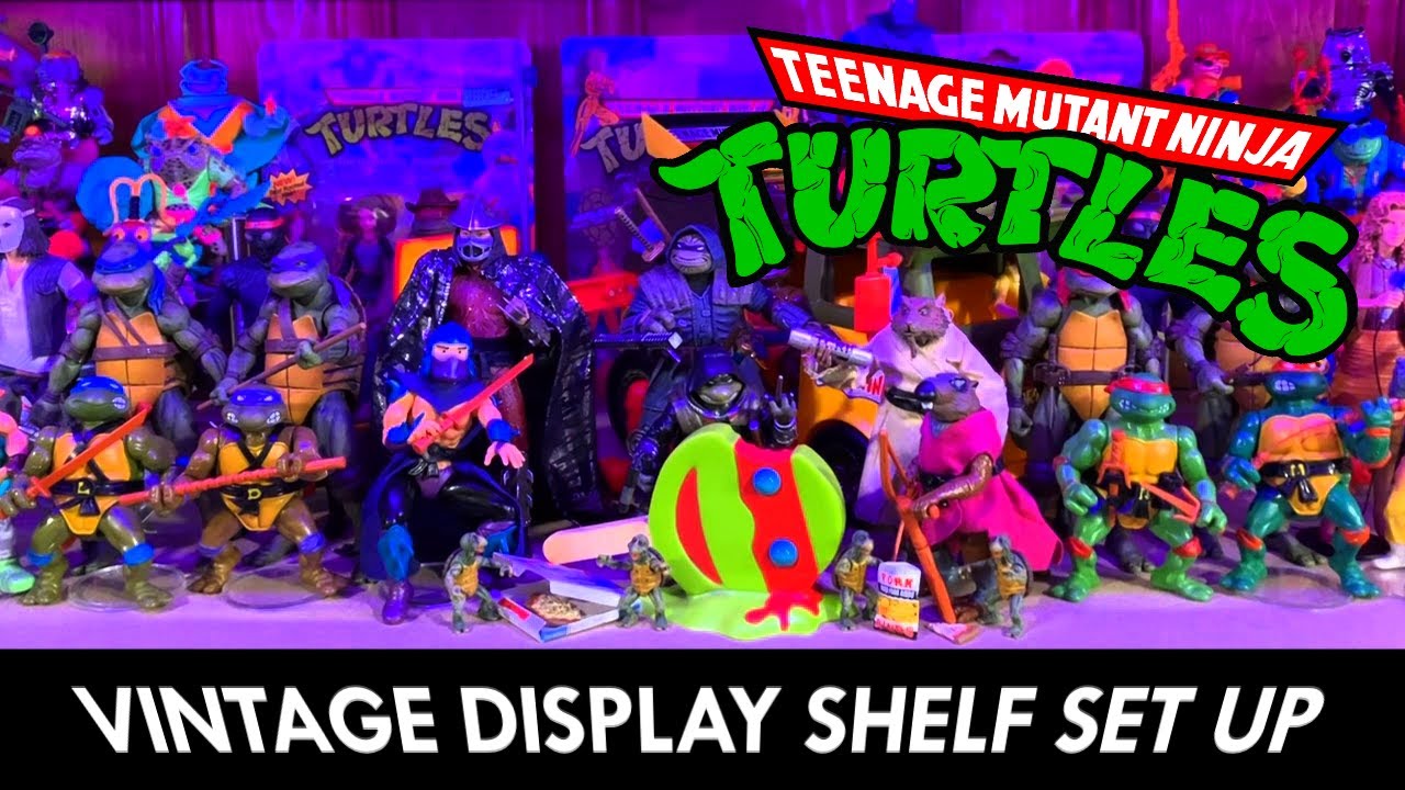 Teenage Mutant Ninja Turtles Vintage Display Shelf Set Up - YouTube