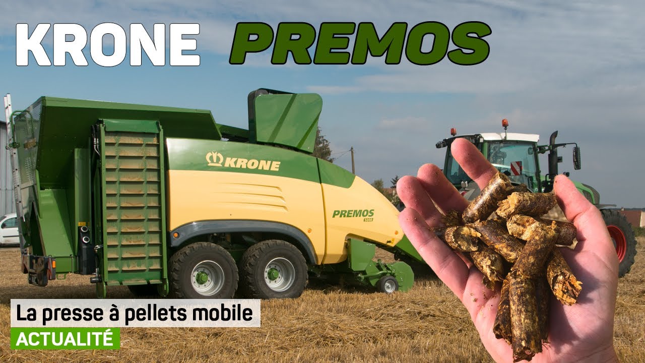 Presse à pellets / Pellets harvester KRONE Premos 5000 - YouTube
