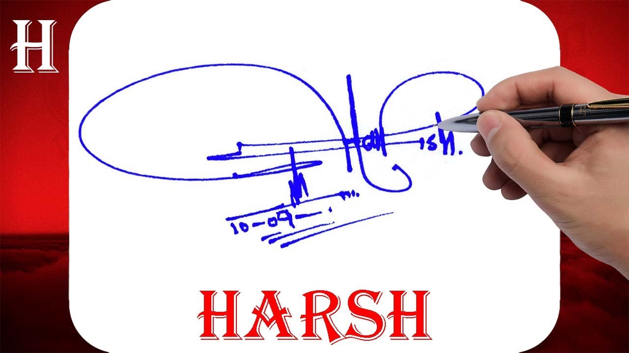 Harsh Name Signature Style - H Signature Style - Signature Style of My ...
