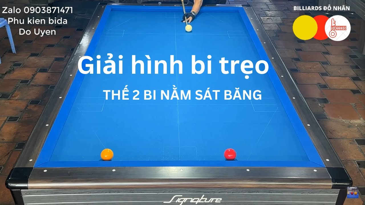 ĐỖ NHÂN - Giải hình bi trẹo bằng nhiều kỹ thuật. Thế 2 bi carde và bi ...