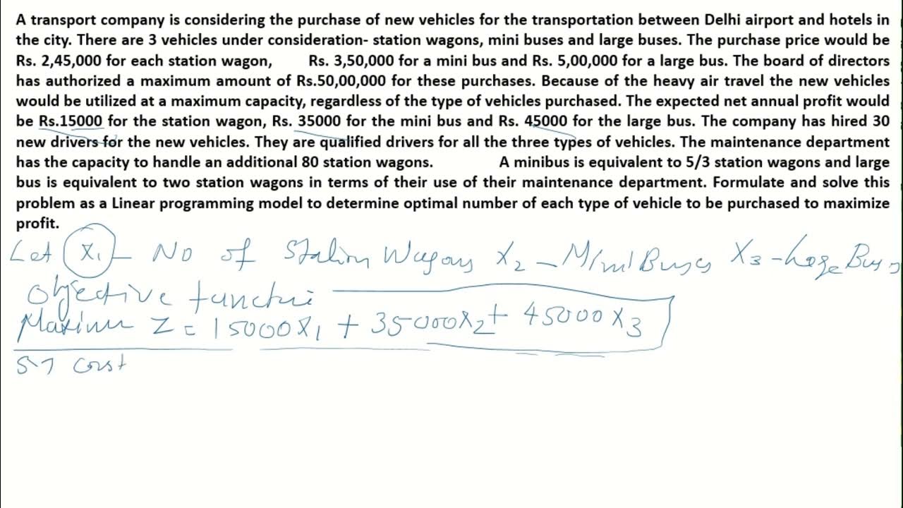 Linear Programming Formulation 11 - YouTube
