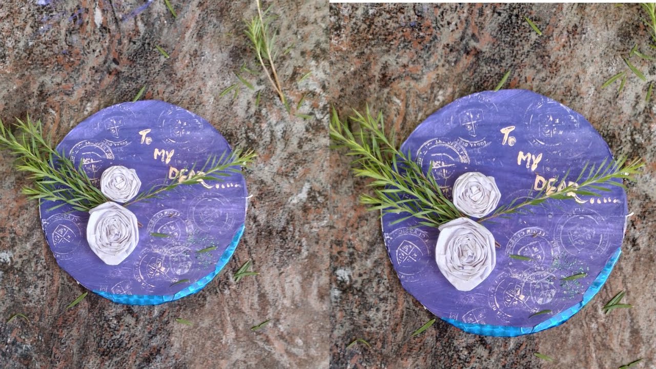 3D CD ART @Creativeorchids #craft #cd#painting#crafts - YouTube
