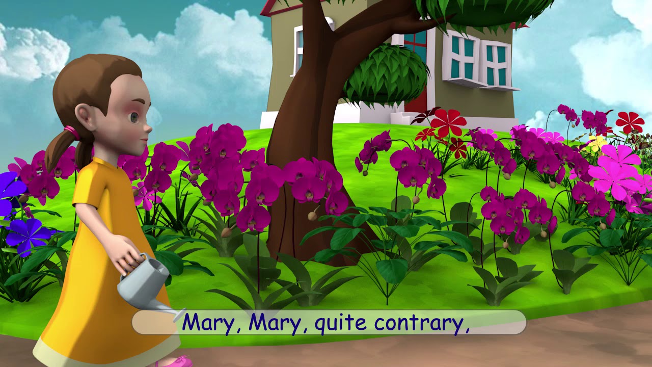 Kids Nursery Rhymes I Mary Mary Quite Contrary - YouTube